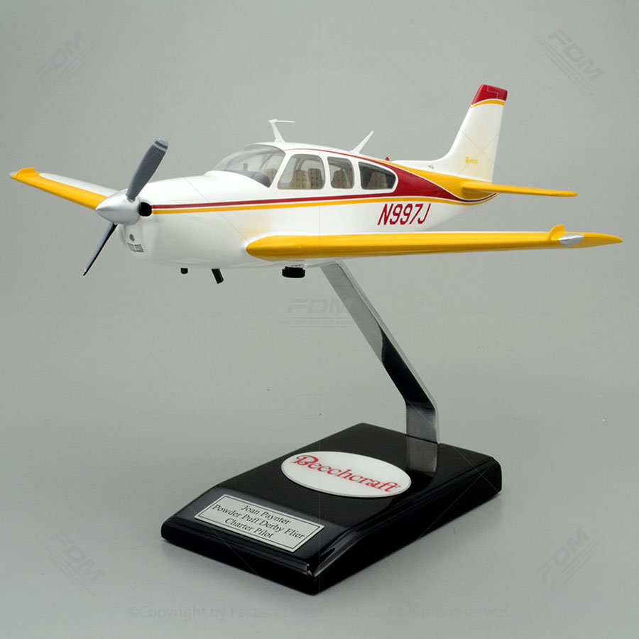 Custom Beechcraft F-33 Bonanza Wooden Model | Factory Direct Models