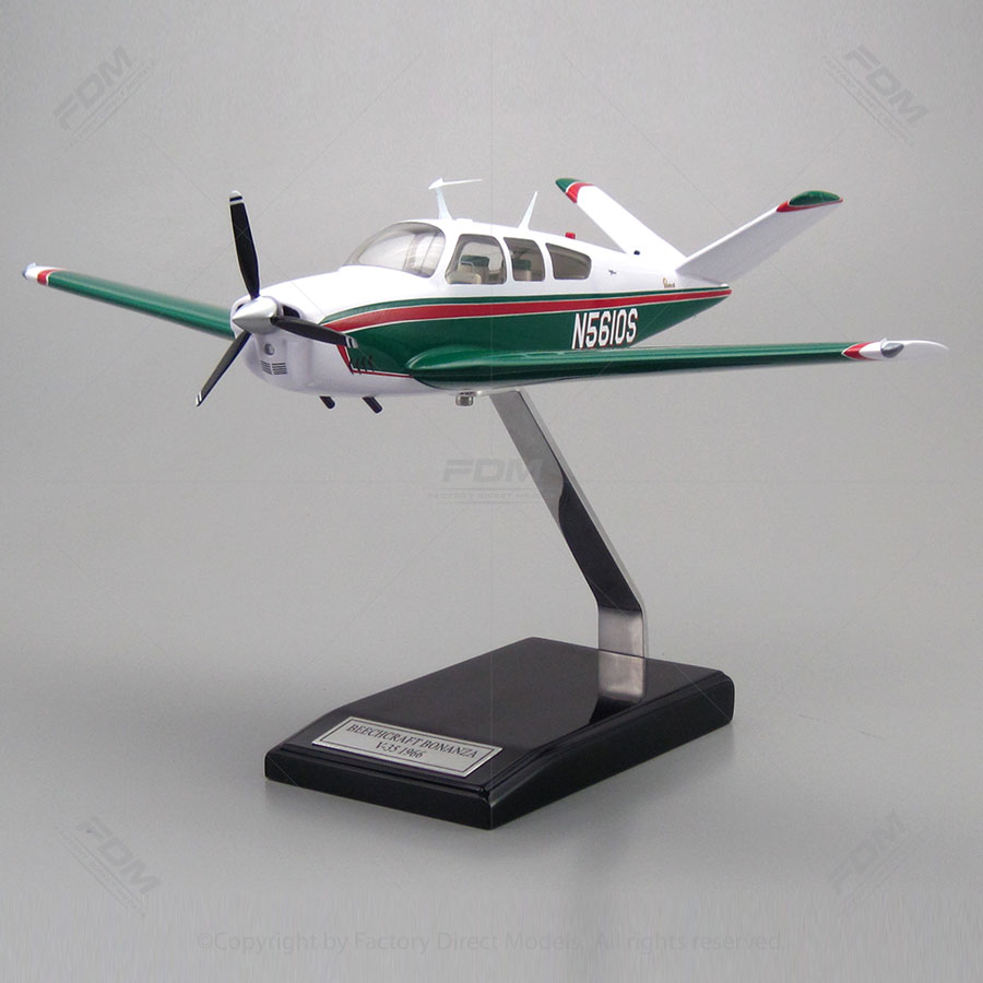 Beechcraft V35 Bonanza Scale Model Airplane | Factory Direct Models