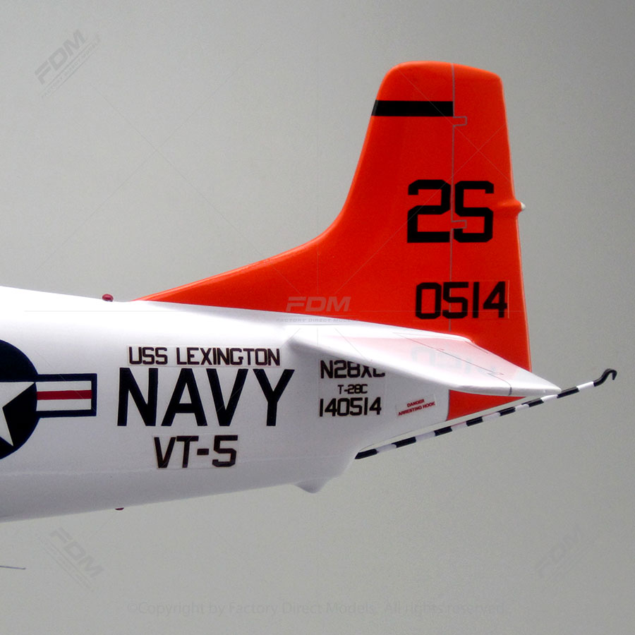 North American T-28 Trojan Scale Model Plane | Factory Direct Models