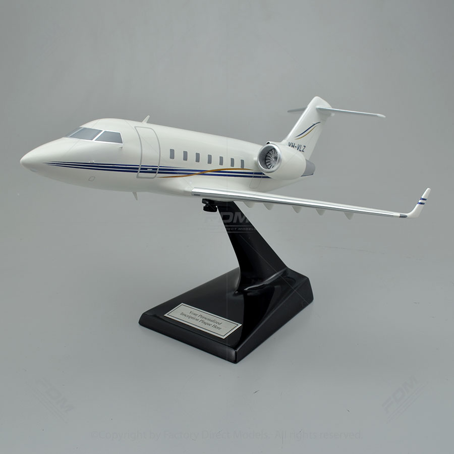 Custom Bombardier Challenger 604 Wooden Model | Factory Direct Models