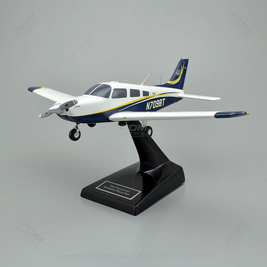 Custom Piper PA-28-181 Archer Tx Model Plane | Factory Direct Models