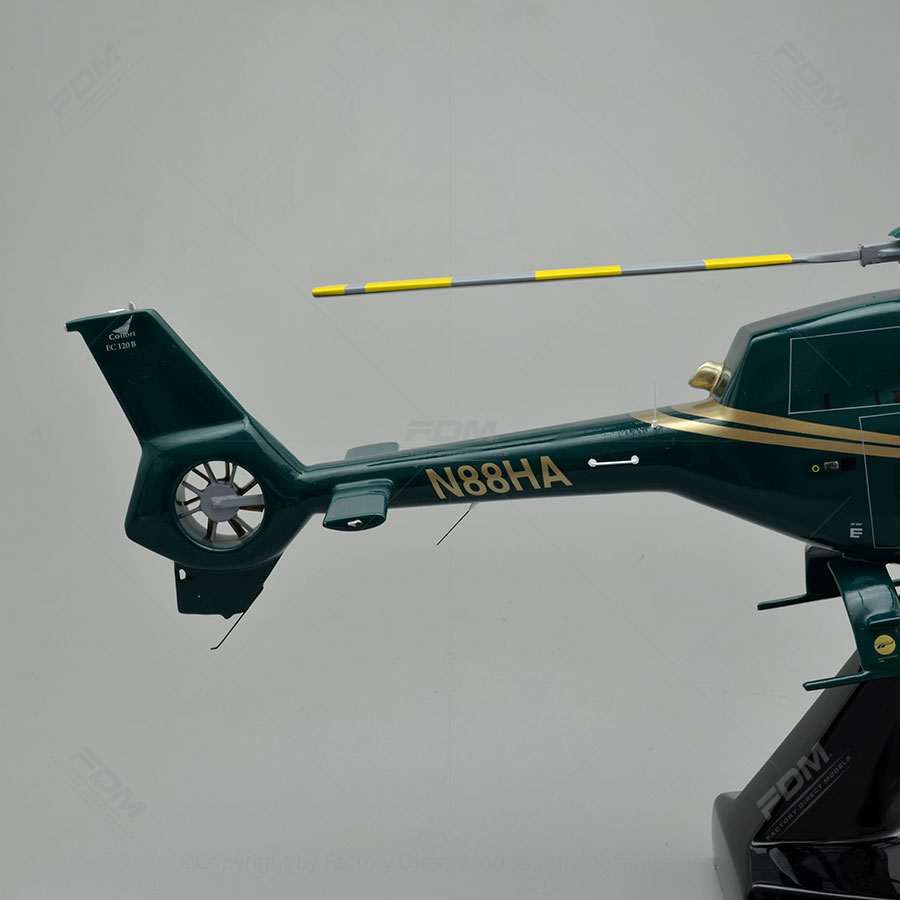 Eurocopter EC120 Wooden Model Helicopter | Factory Direct Models