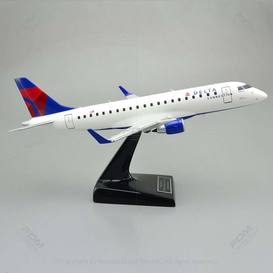 Custom Embraer ERJ-175 Mahogany Aircraft Model | Factory Direct Models