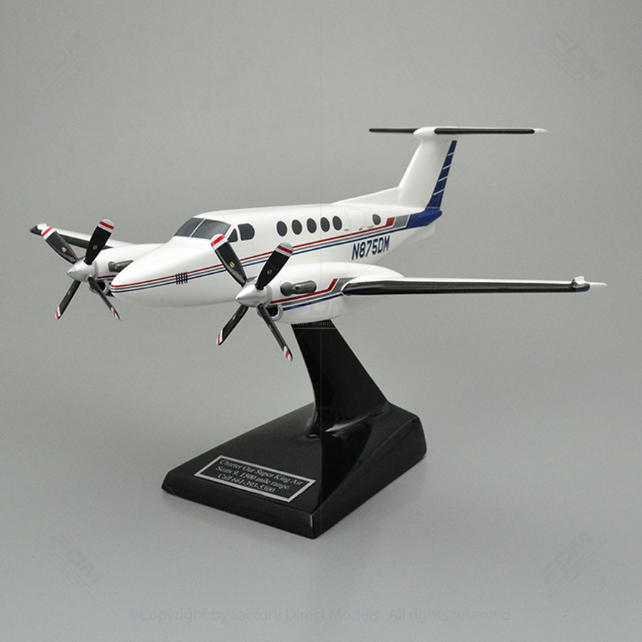 1990 Beechcraft Super King Air B200 Model Airplane | Factory Direct Models