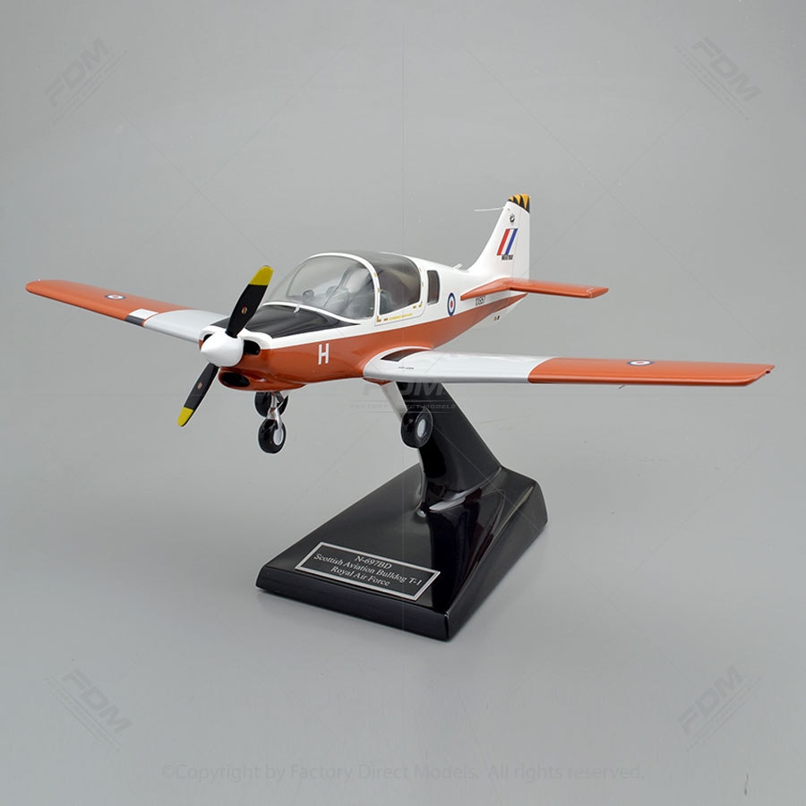 1975 Scottish Aviation Bulldog T.1 Model Airplane with a Detailed ...