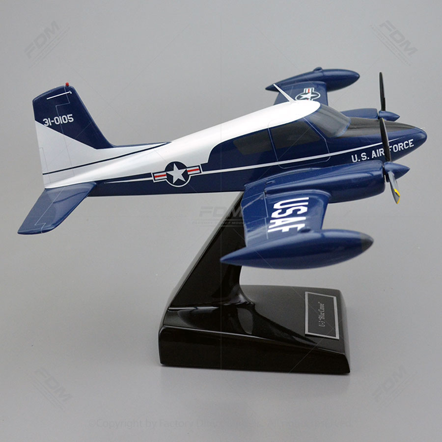 Custom-Built Cessna U-3 Blue Canoe Model Airplane | Factory Direct Models