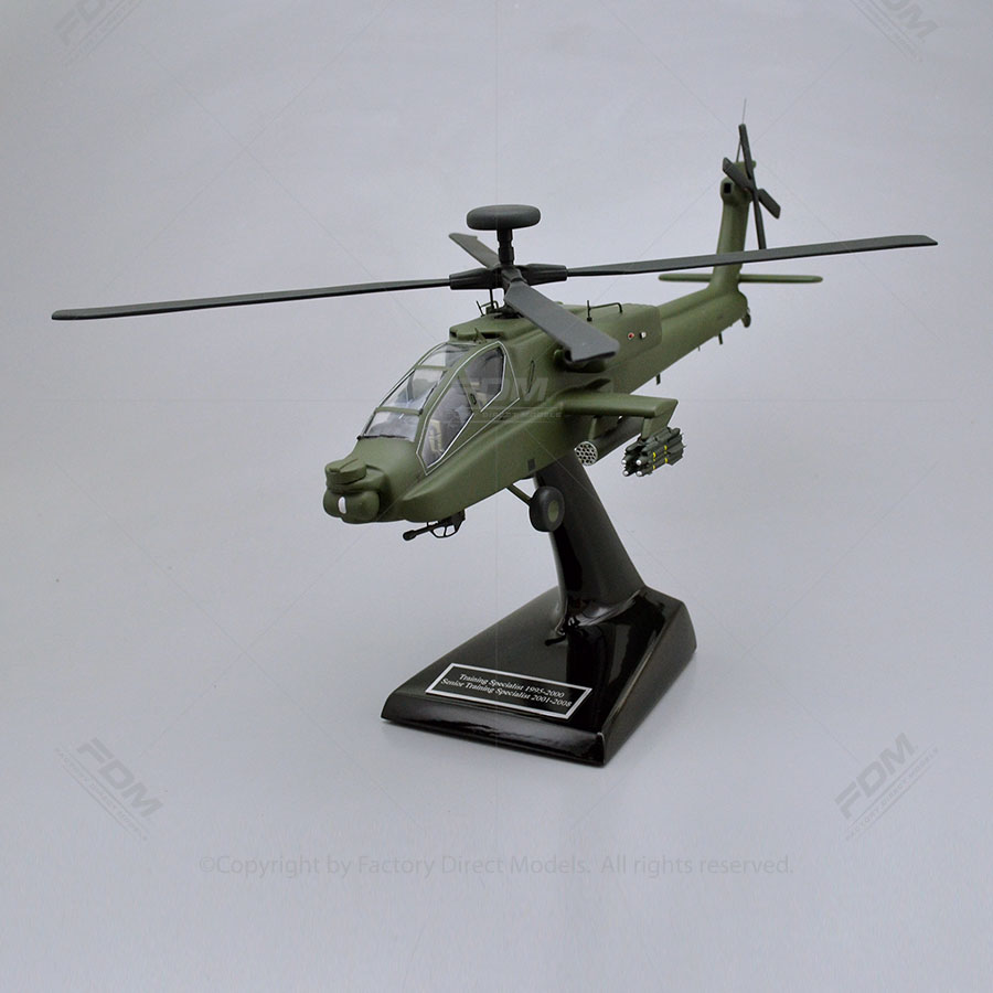 Custom-Built Boeing AH-64D Longbow Helicopter Model with a Detailed ...