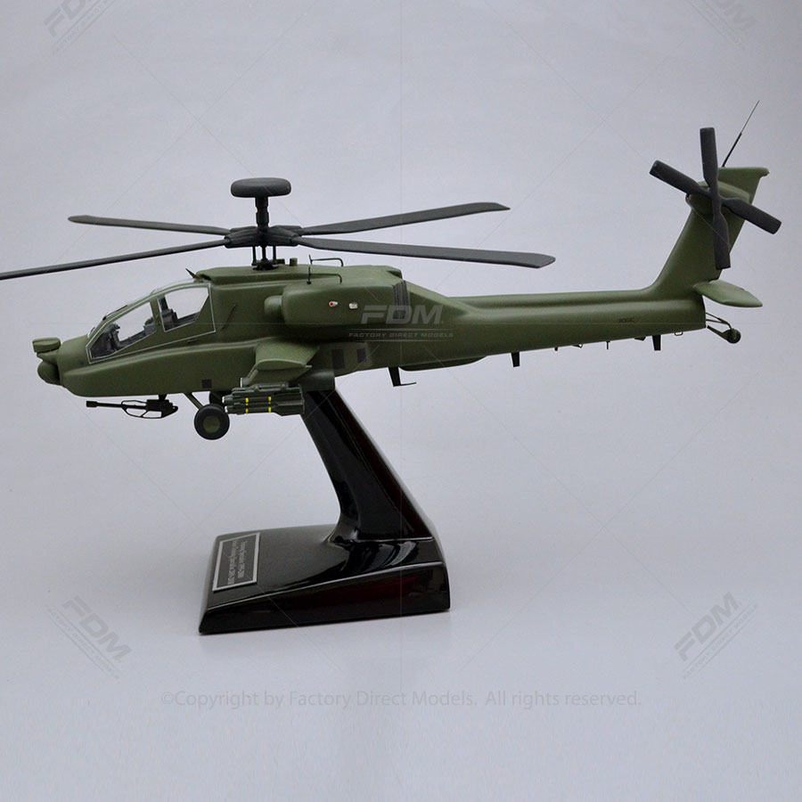 Custom-Built Boeing AH-64D Longbow Helicopter Model with a Detailed ...