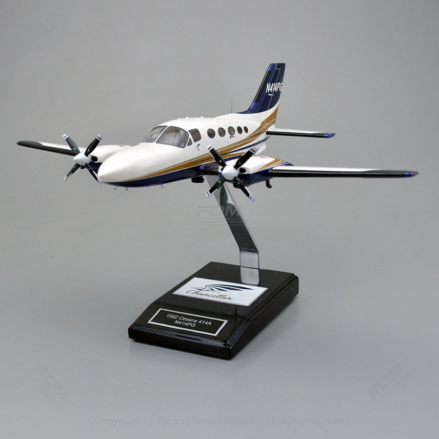 Custom-Built Cessna 414A Chancellor Model Plane with a Detailed ...