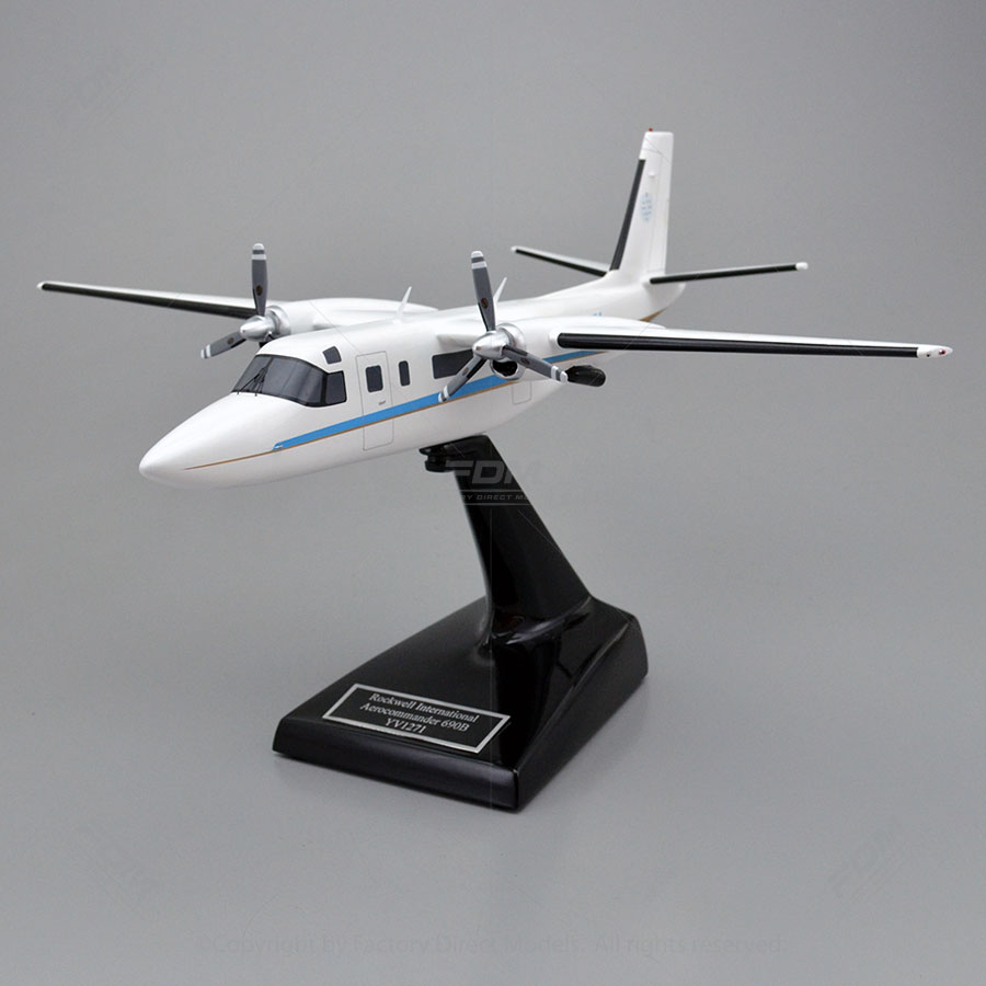 Custom-Made Aero Commander 690B Model Plane | Factory Direct Models