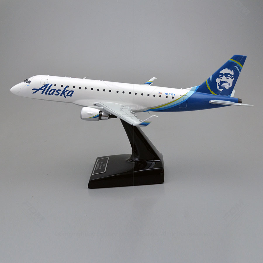 Custom-Made Embraer ERJ-175LR Alaska Airlines Model Plane | Factory ...