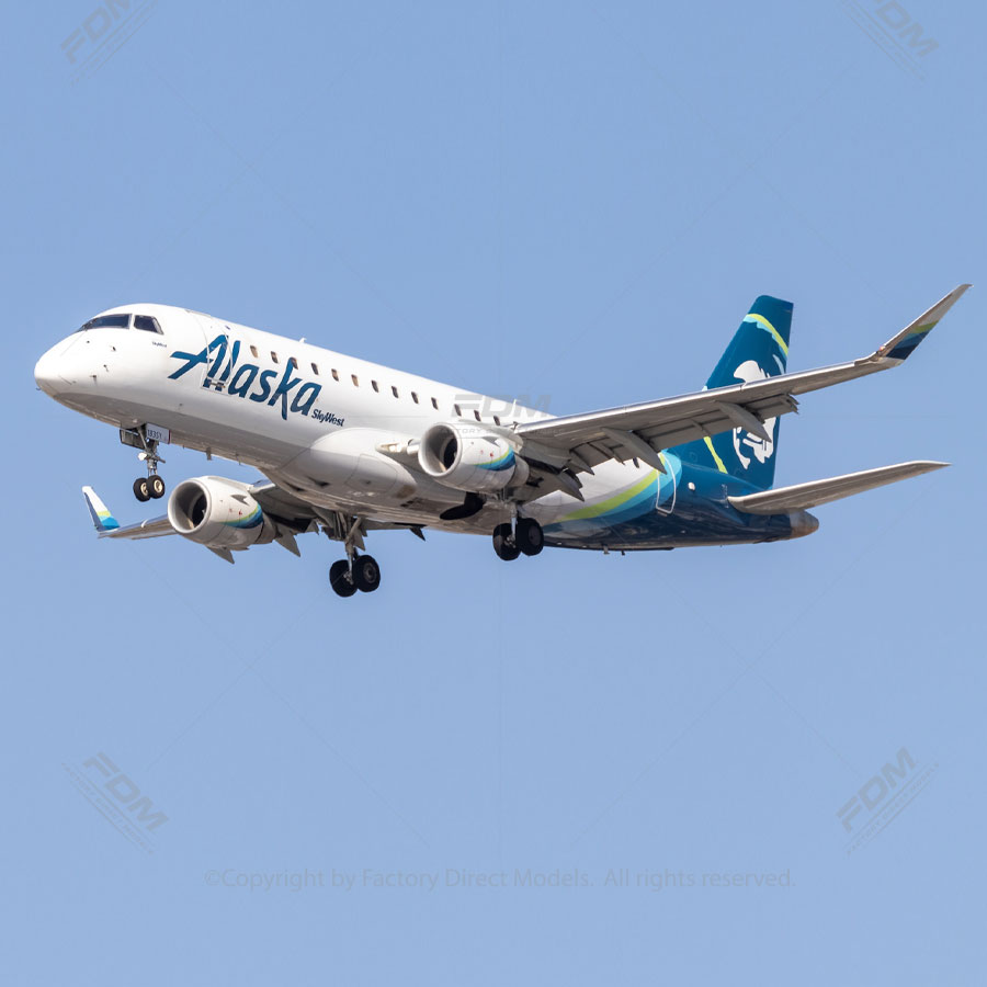 Custom-Made Embraer ERJ-175LR Alaska Airlines Model Plane | Factory ...