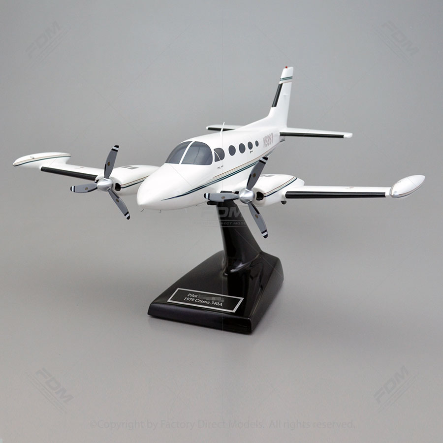 Custom-Made Cessna 340A Airplane Model | Factory Direct Models