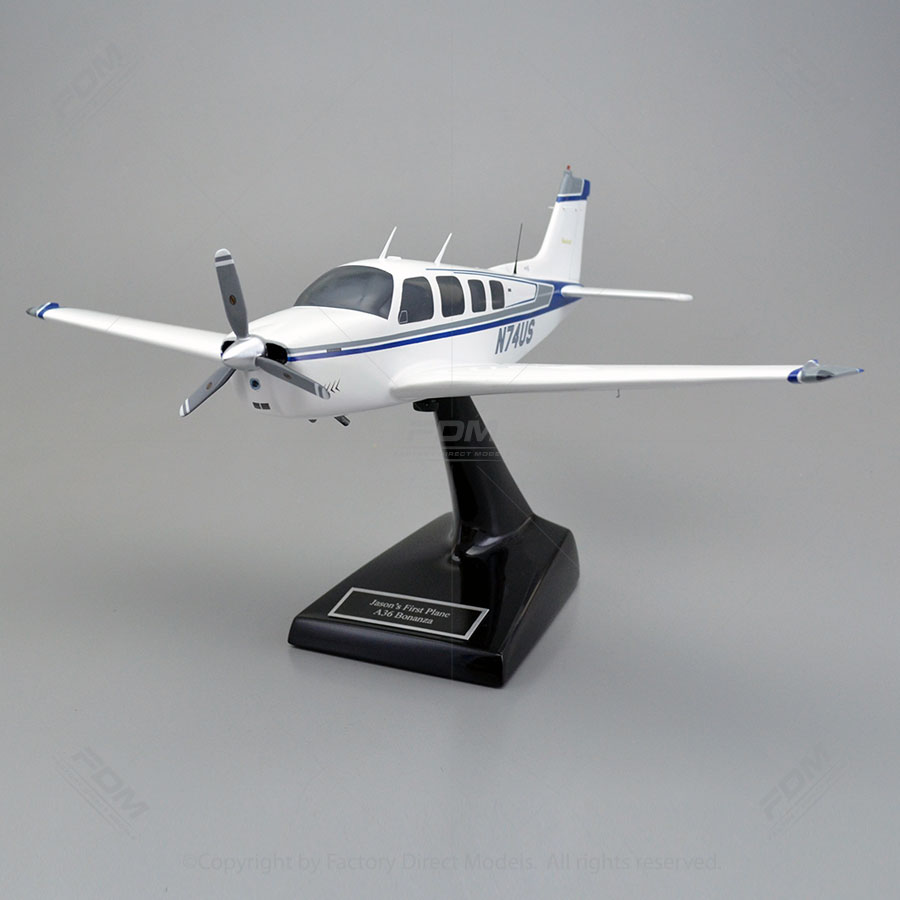 Custom-Made Beechcraft Bonanza Airplane Model | Factory Direct Models