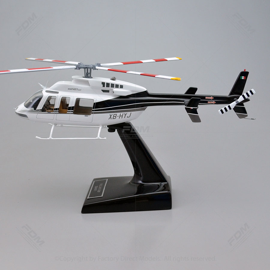 Custom-Made Bell 407GXP Helicopter Model | Factory Direct Models