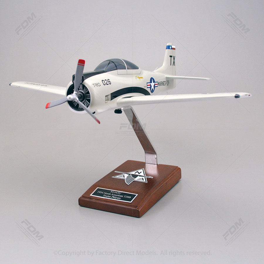 North American T-28B Trojan Airplane Model | Factory Direct Models