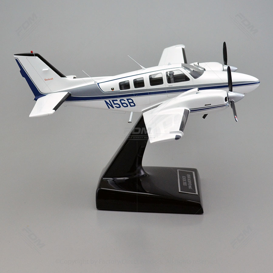 Custom-Made Beechcraft Baron 58 Airplane Model | Factory Direct Models