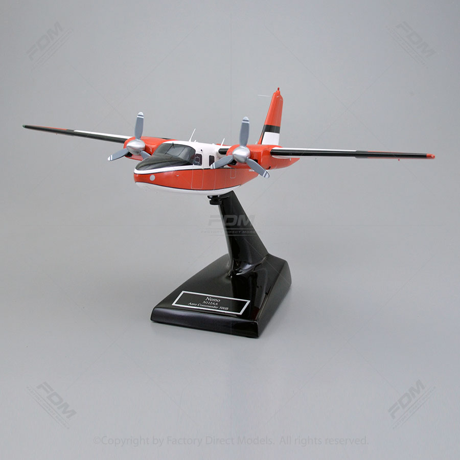 Custom-Made Aero Commander 500-B Airplane Model | Factory Direct Models
