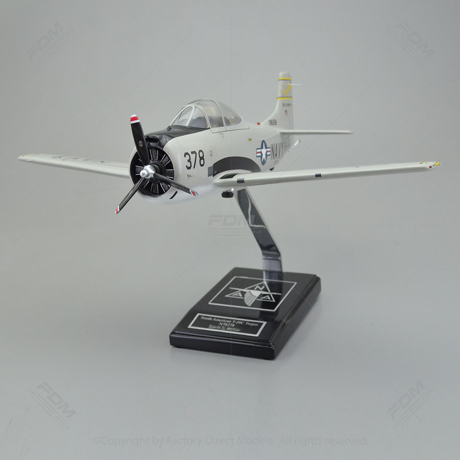 North American T-28C Trojan Airplane Model with a Detailed Interior ...