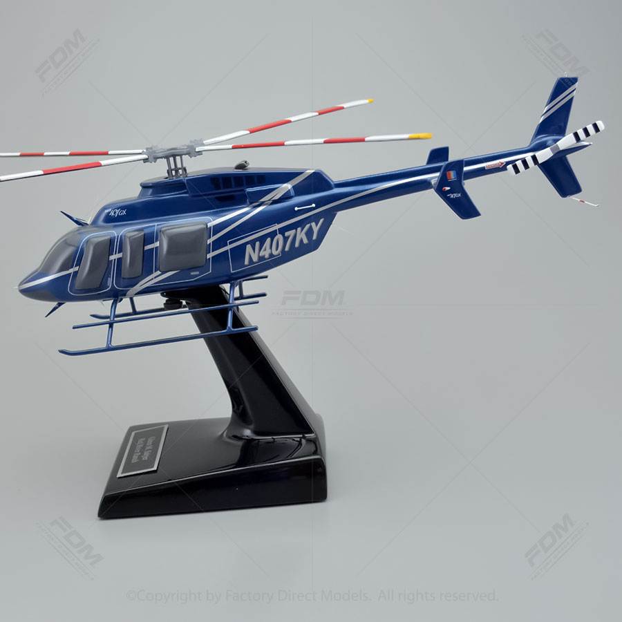 Custom-Made Bell 407GX Helicopter Model | Factory Direct Models