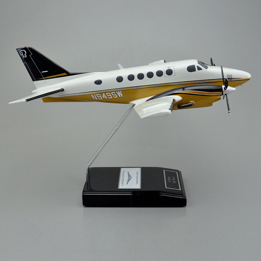 Custom Beechcraft King Air 100 Wooden Model Airplane | Registration ...