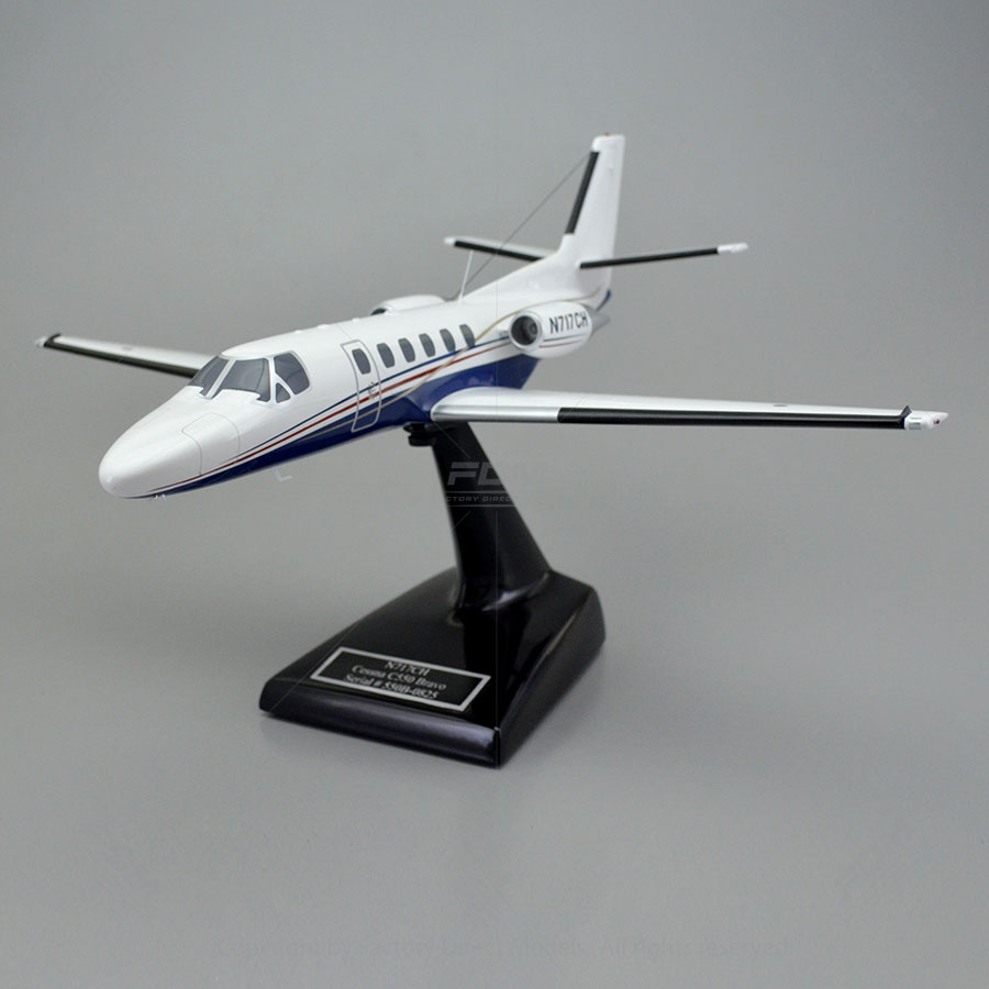 Custom-Made Cessna 550 Citation Bravo Wooden Model - N717CH | Factory ...
