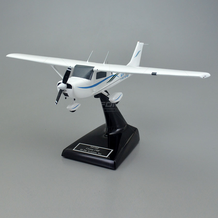 Custom Cessna 150F Wooden Model Airplane N8106F | Factory Direct Models