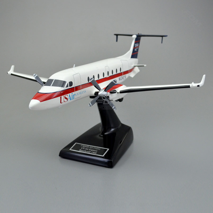 Custom Beechcraft 1900D US Air Express Wooden Model Airplane N124YV ...