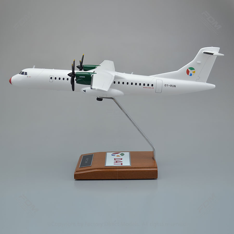 Custom-Made ATR 72-600 Danish Air Transport Wooden Model Airplane ...