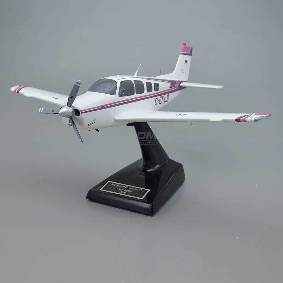 Exquisite Custom-Made Beech A36 Bonanza Wooden Model Airplane - D-EKLB ...
