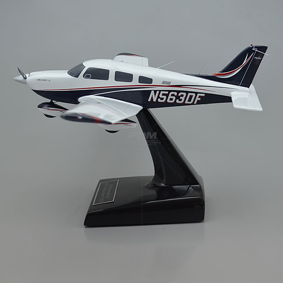 Custom-Made Piper Archer TX Wooden Model Airplane - Registration N563DF ...