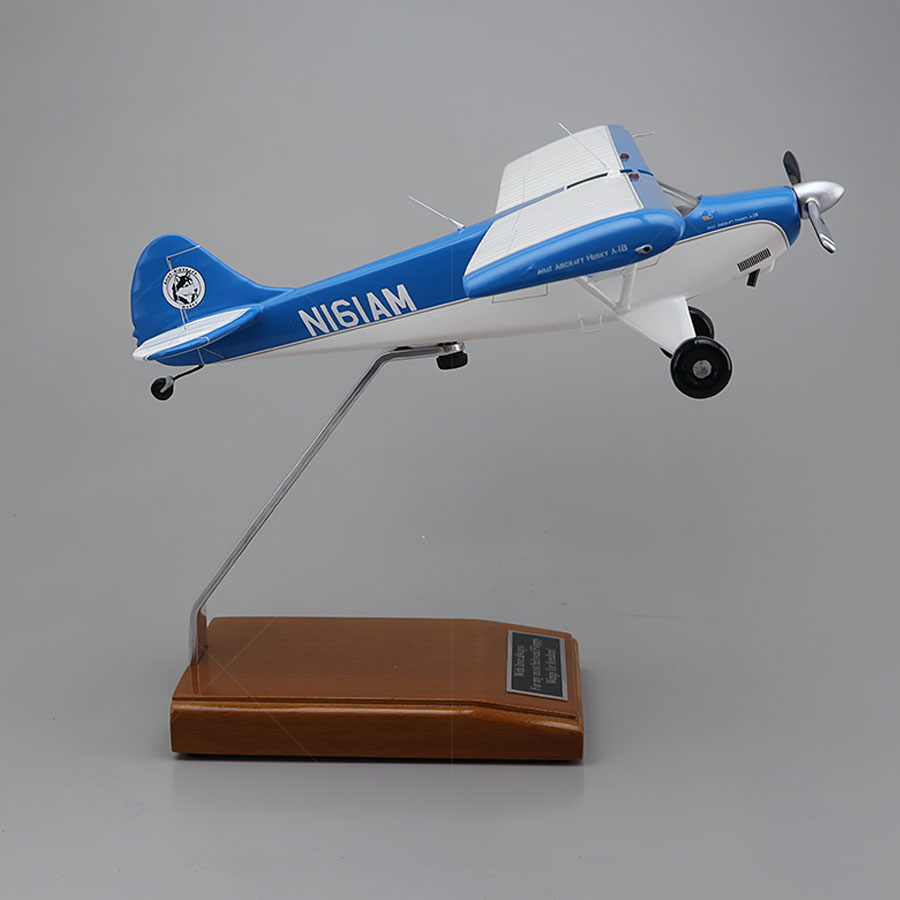 Handcrafted Aviat Husky A-1B Wooden Model Airplane - N161AM Custom From ...