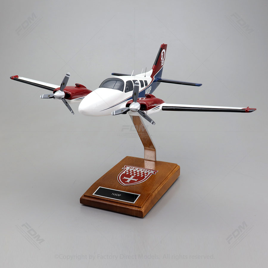 Custom Handcrafted Beech 58 Baron Model Airplane - N8DP | Exquisite ...