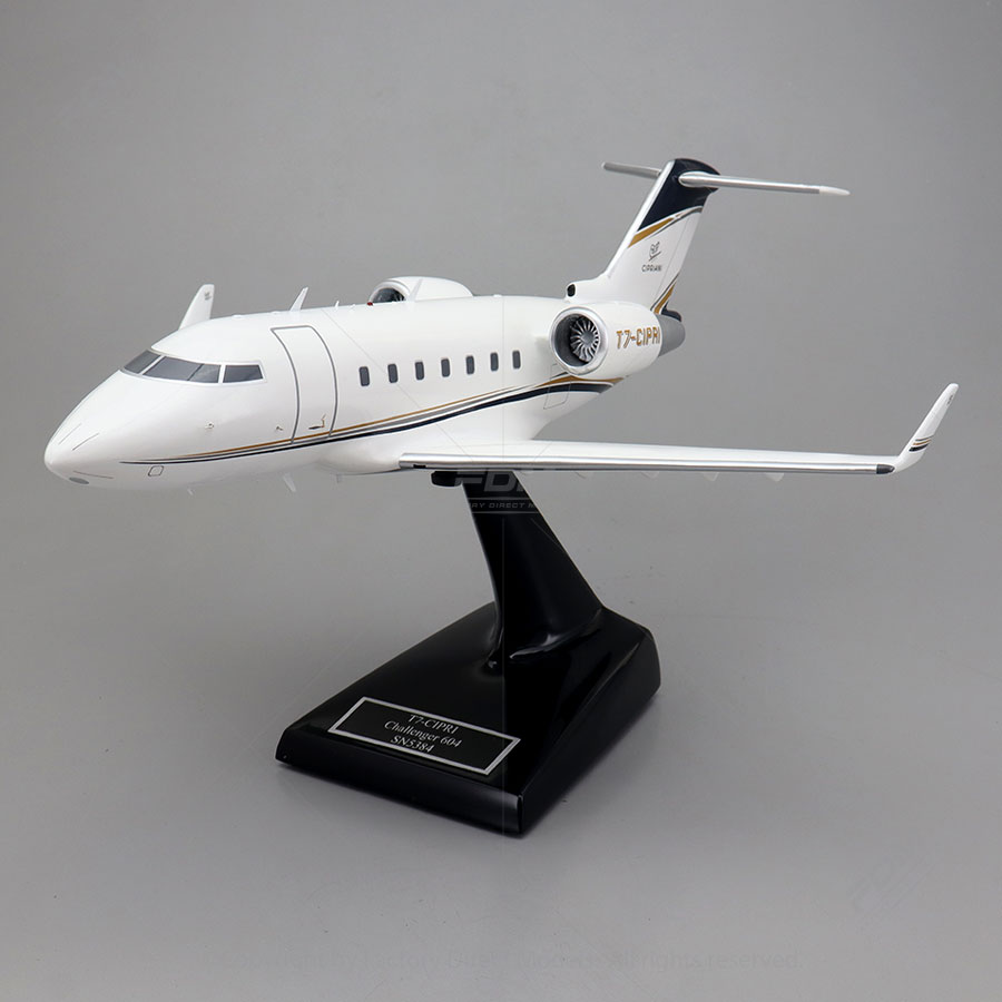 Exquisite Handcrafted Bombardier Challenger 604 Wooden Model Airplane ...