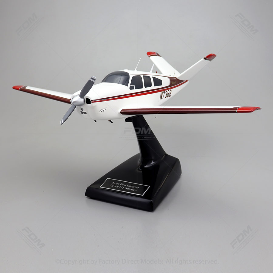 Exquisite Handcrafted Beech J35 Bonanza Wooden Model Airplane - Custom ...