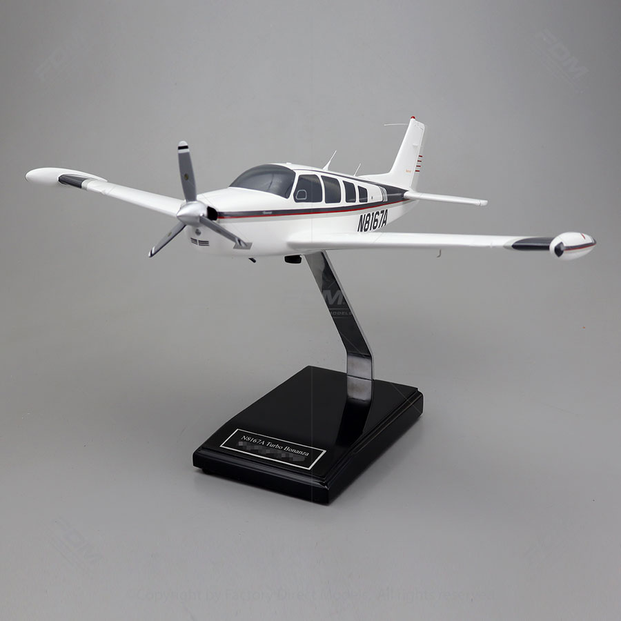 Handcrafted Beech A36 Bonanza Wooden Model Airplane - Custom Replica ...