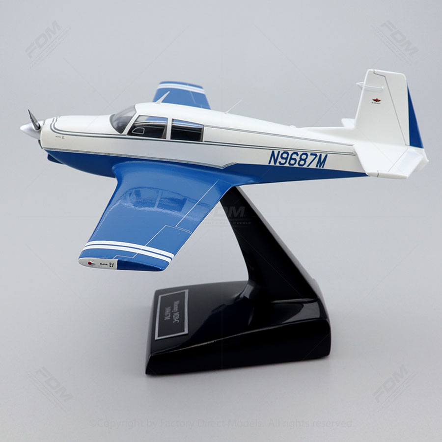 Handcrafted Mooney M-20C Wooden Model Airplane – Custom N9687M Mahogany ...