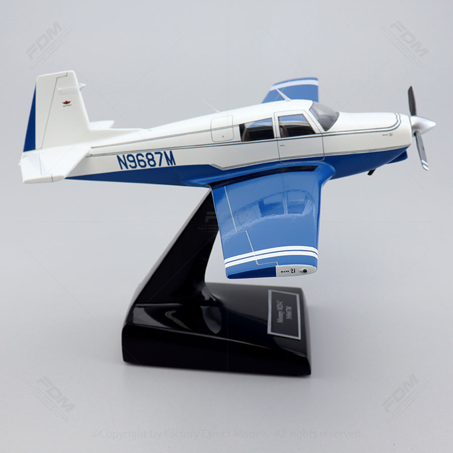 Handcrafted Mooney M-20C Wooden Model Airplane – Custom N9687M Mahogany ...