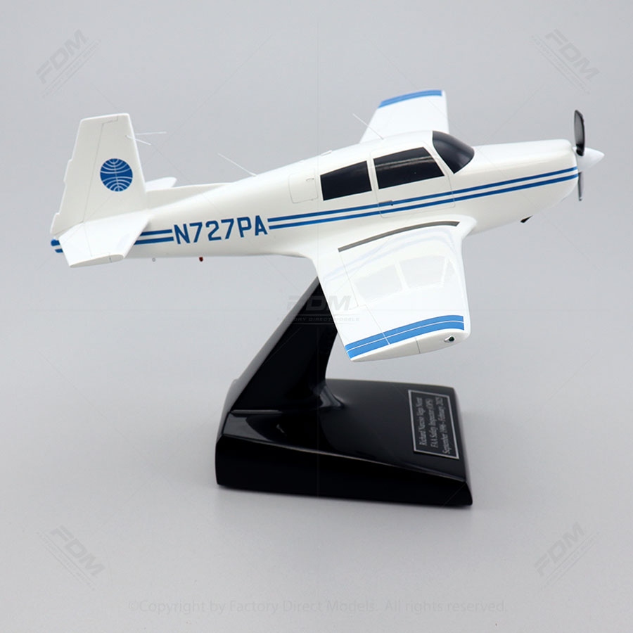 Handcrafted Custom Mooney M20C Ranger Wooden Model Airplane – N727PA ...
