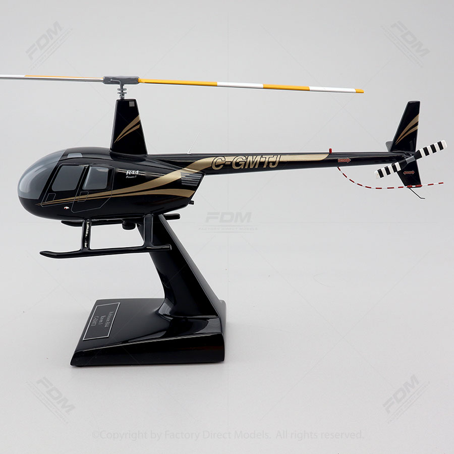 Handcrafted Custom Robinson R44 Clipper II Wooden Model Helicopter – C ...