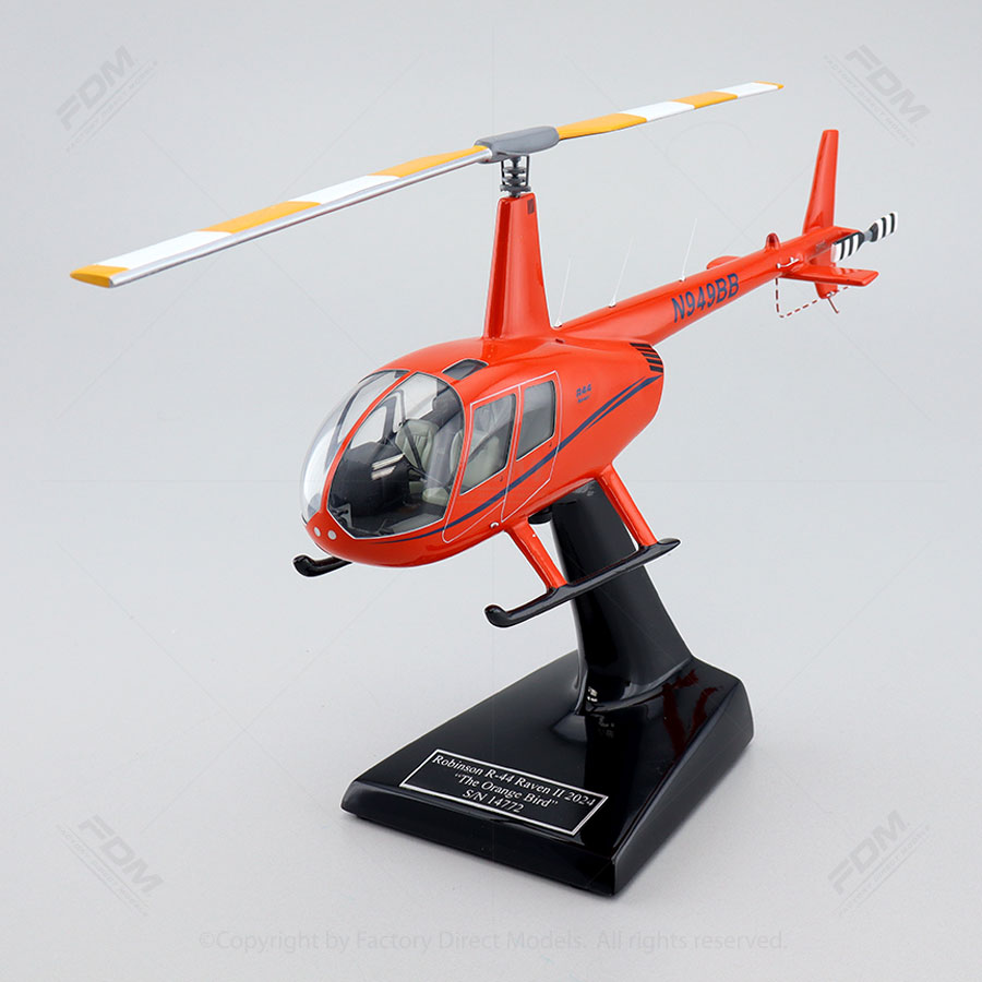 Custom-Made Robinson R44 Raven II Wooden Model Helicopter – N949BB ...