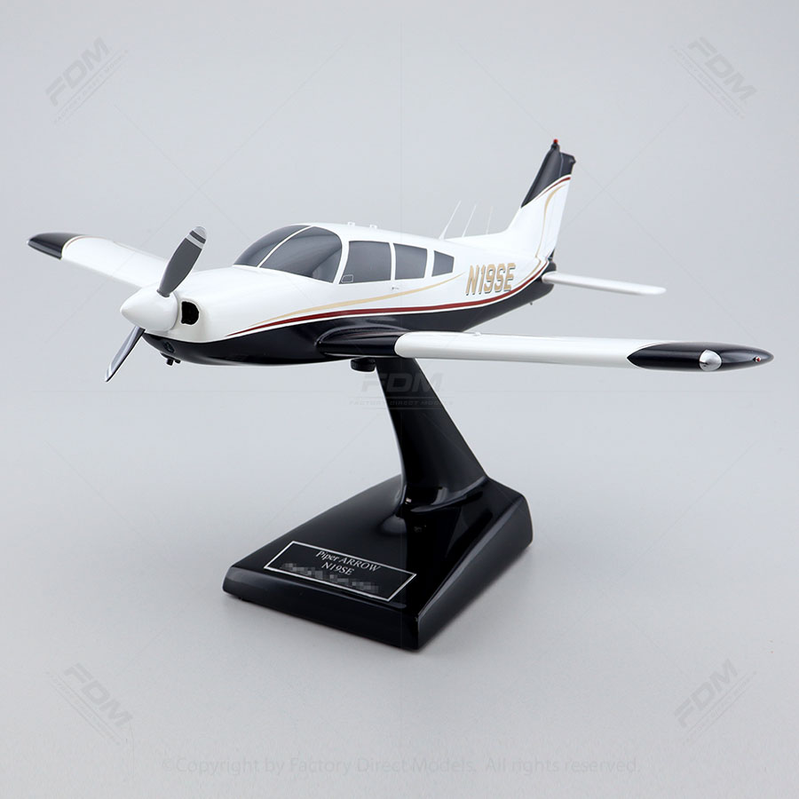Handcrafted Custom-Made Piper PA-28R-180 Arrow Wooden Model Airplane ...