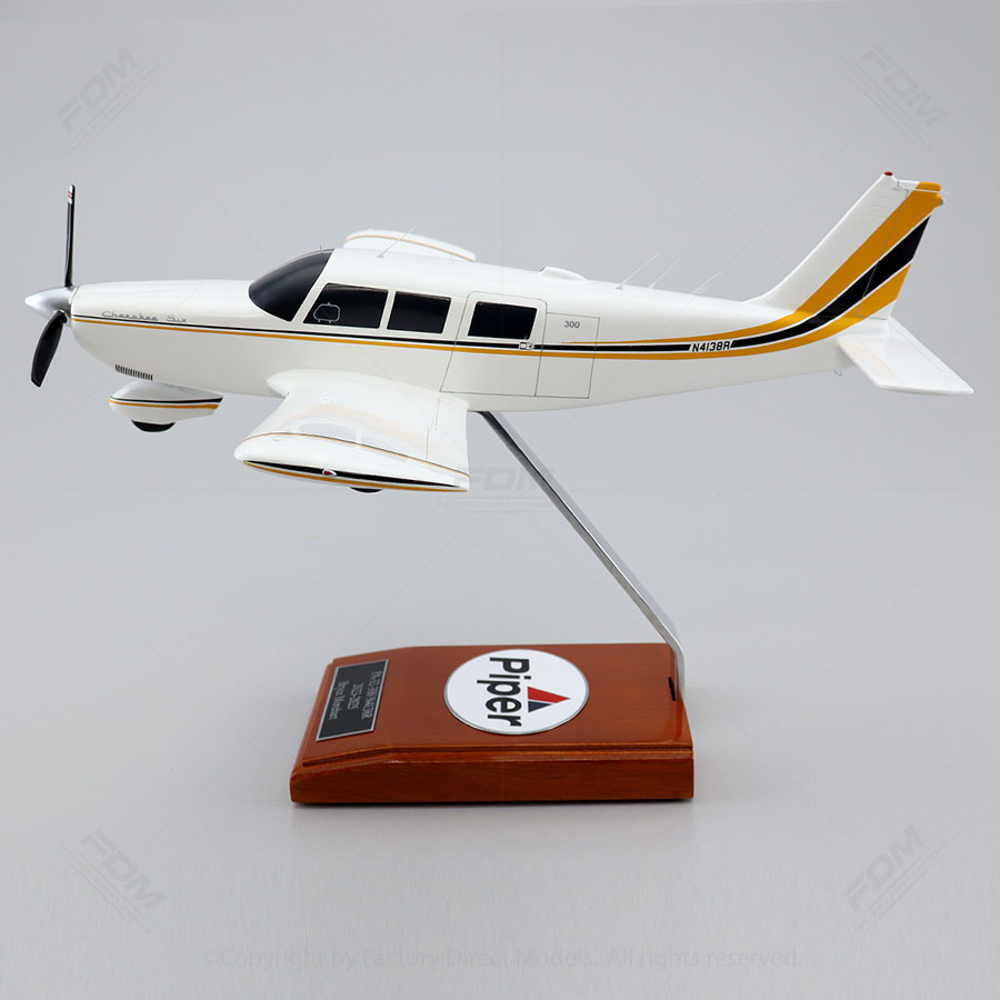 Handcrafted Custom-Made Piper Cherokee Six 300 Wooden Model Airplane ...