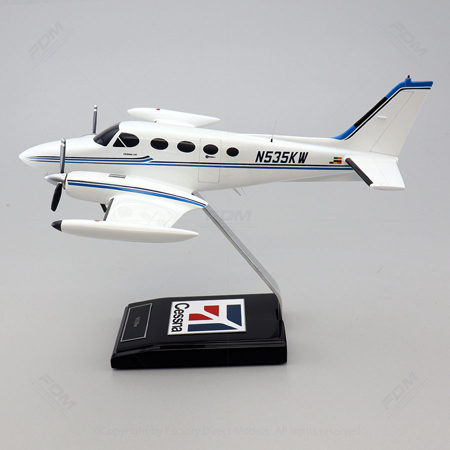 Custom Cessna 340A Wooden Model Airplane (N535KW) | Handcrafted ...