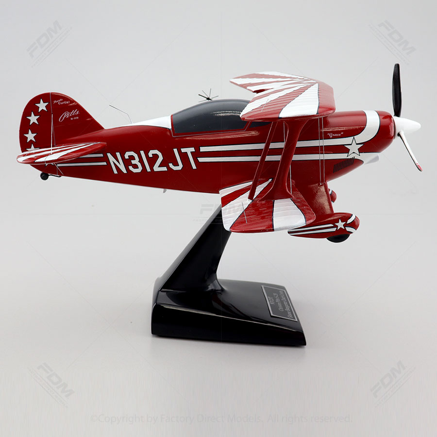Custom Pitts S-2B Special Wooden Model Biplane N312JT – Handcrafted ...