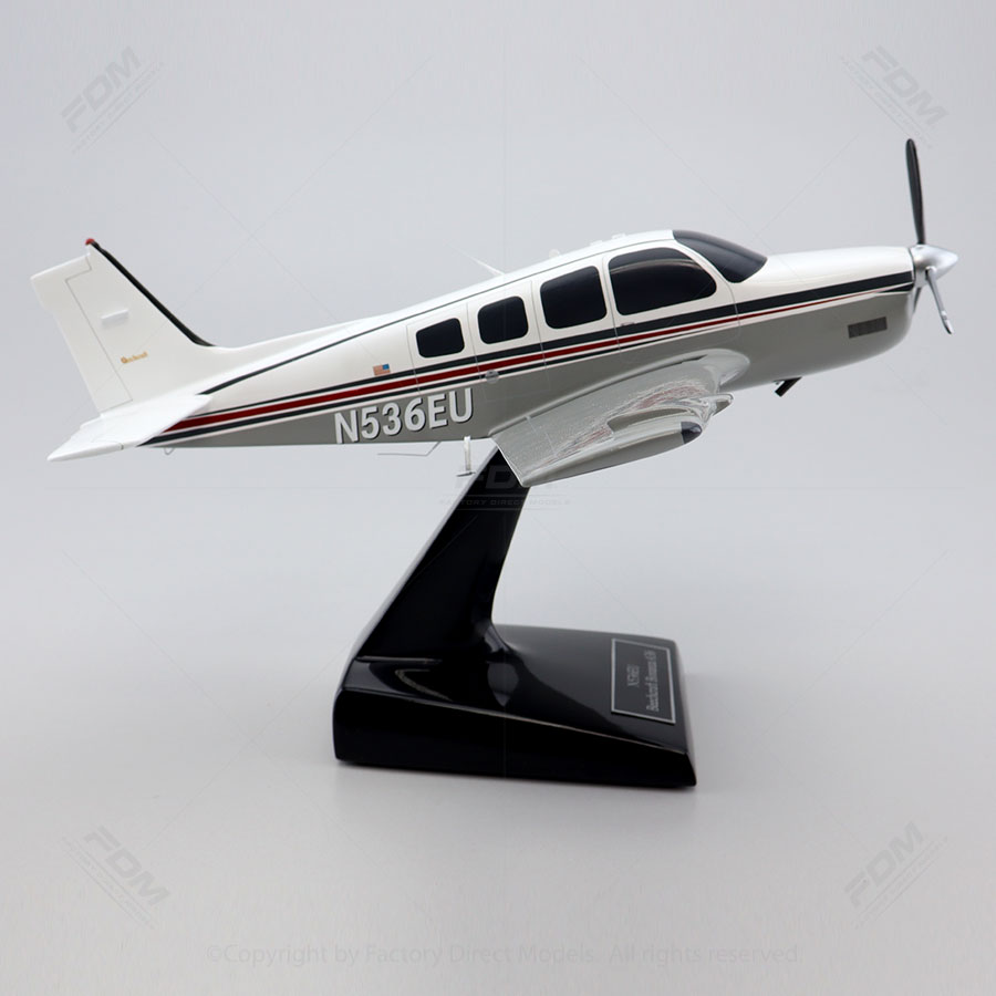 Custom Beechcraft A36 Bonanza Wooden Model Airplane N536EU ...