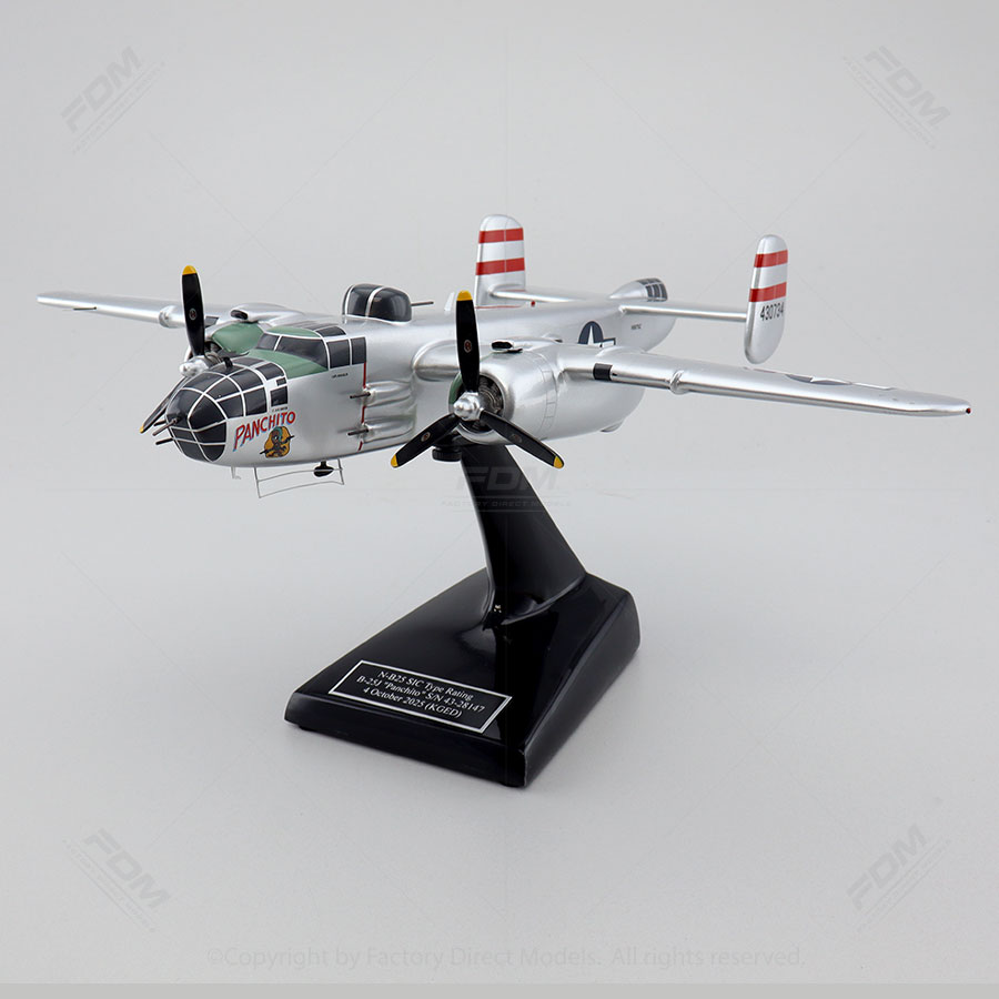 Custom-Made B-25J Mitchell Bomber “Panchito” Wooden Model Aircraft ...