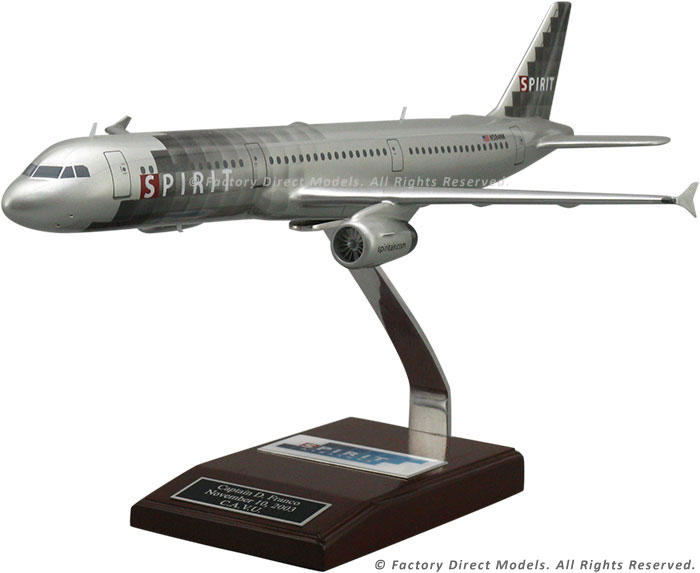 Airbus A321 Spirit Livery Model Airplane | Factory Direct Models