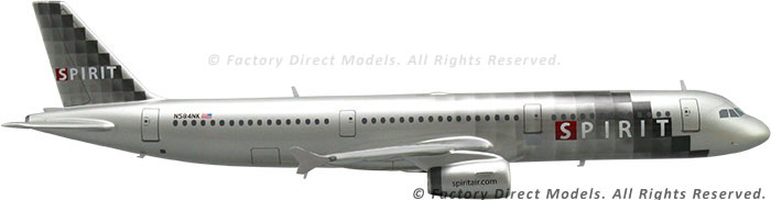 Airbus A321 Spirit Livery Model Airplane | Factory Direct Models