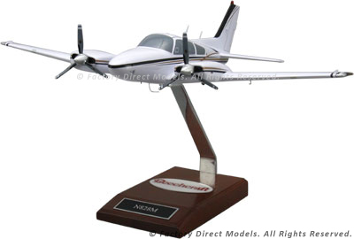 Beechcraft BE-55 Baron Wooden Airplane Model | Factory Direct Models